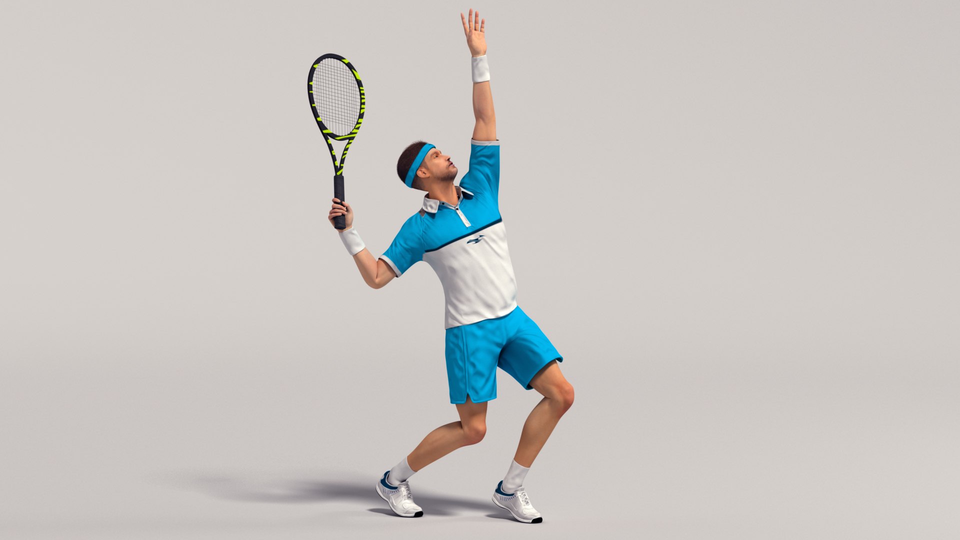 3D Model Male Tennis Player Animated HQ - TurboSquid 1782002