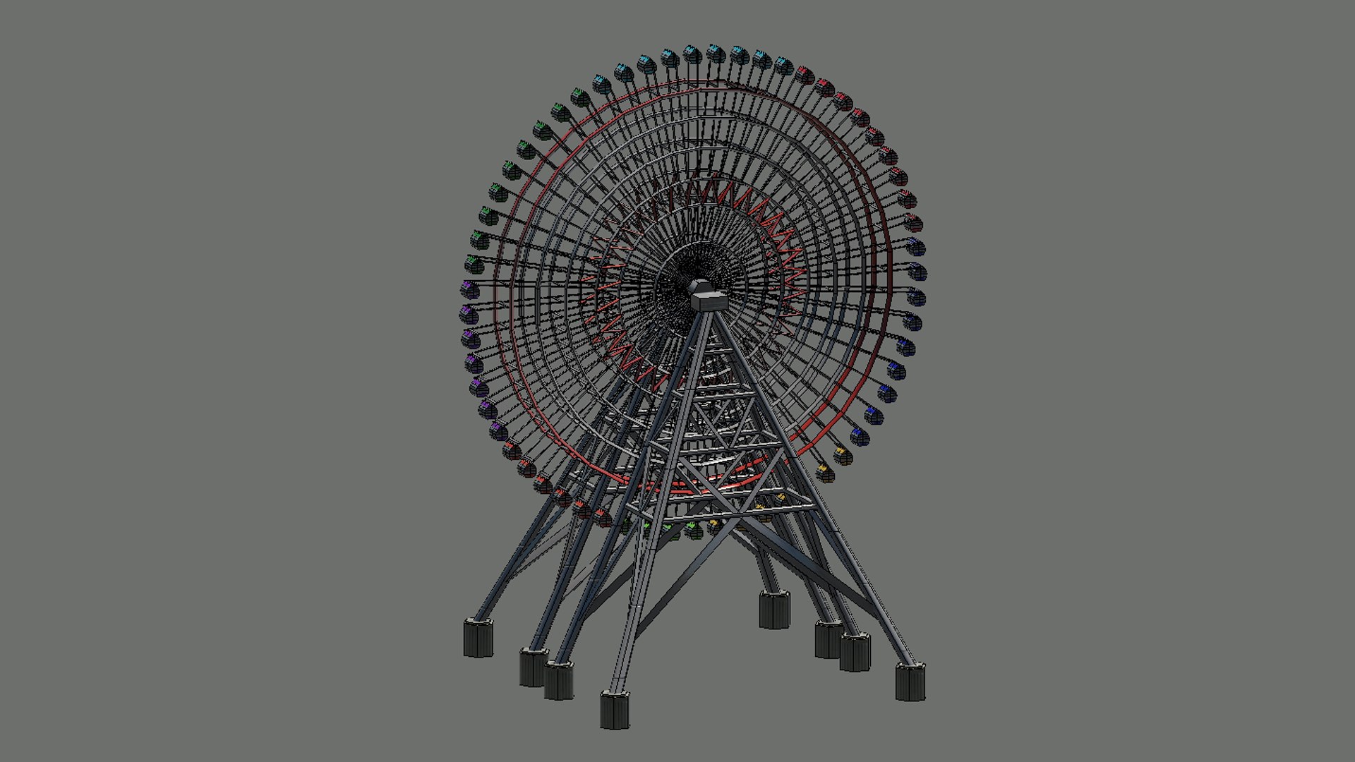 3D Ferris Wheel Model - TurboSquid 2246688