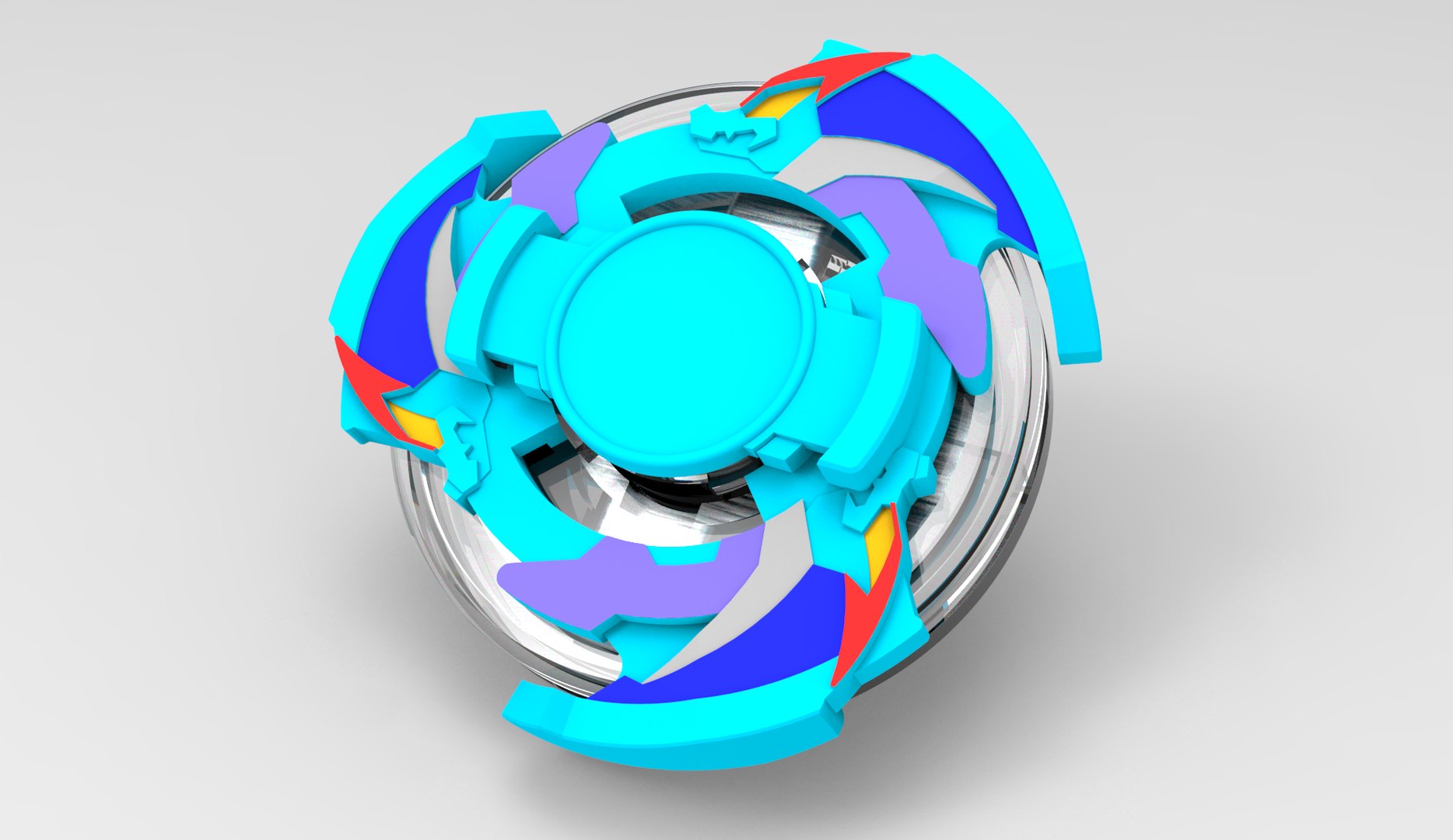 3D Model Beyblade Silver Snow Airwolf - TurboSquid 2044683