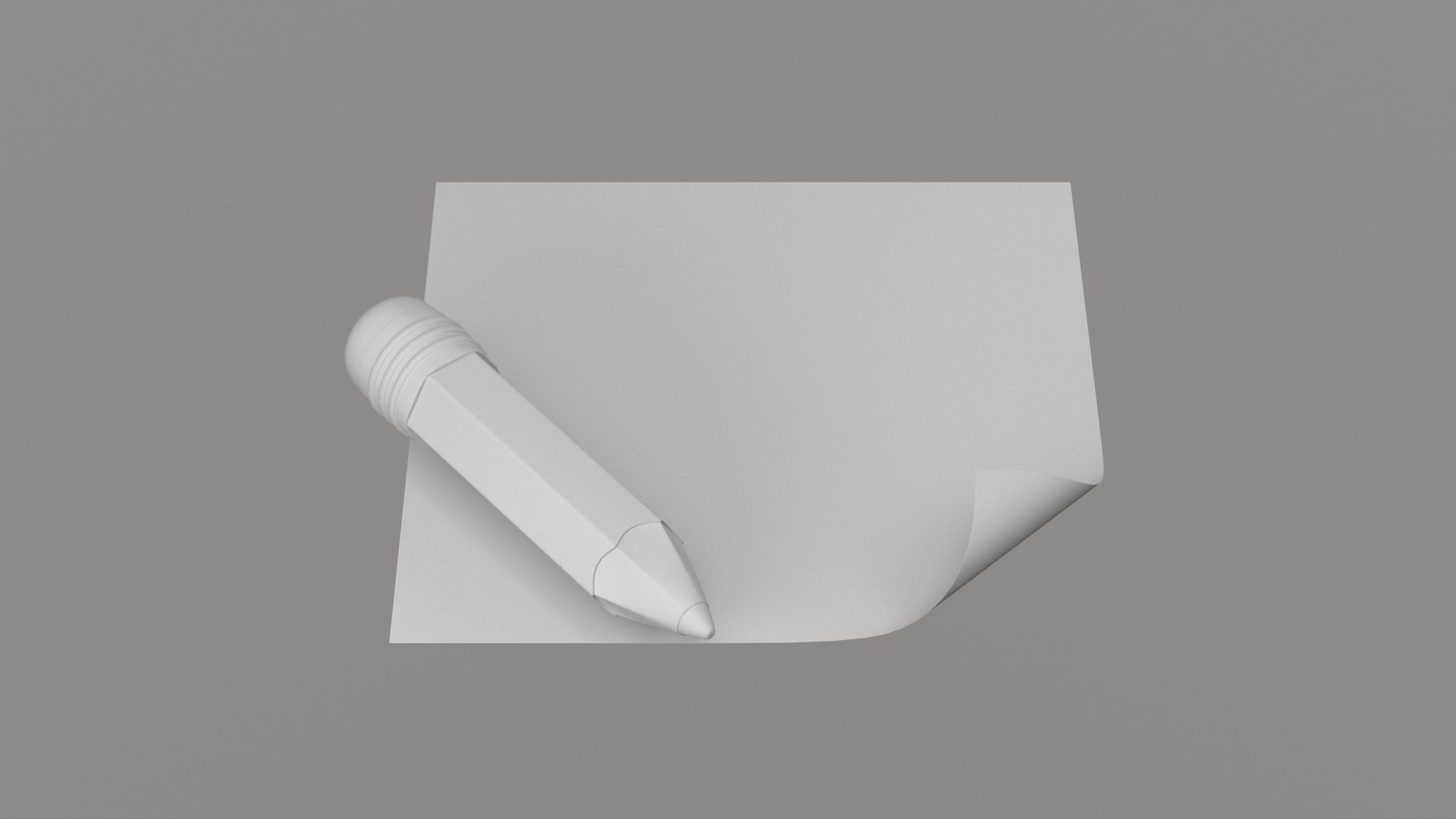 3D Model Sticky Note With Pencil PBR - TurboSquid 2131080