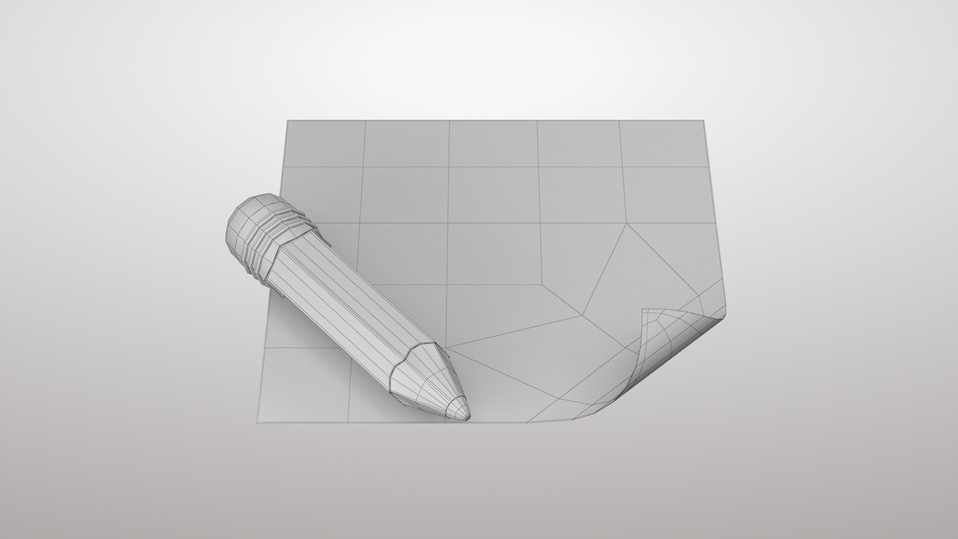 3D Model Sticky Note With Pencil PBR - TurboSquid 2131080