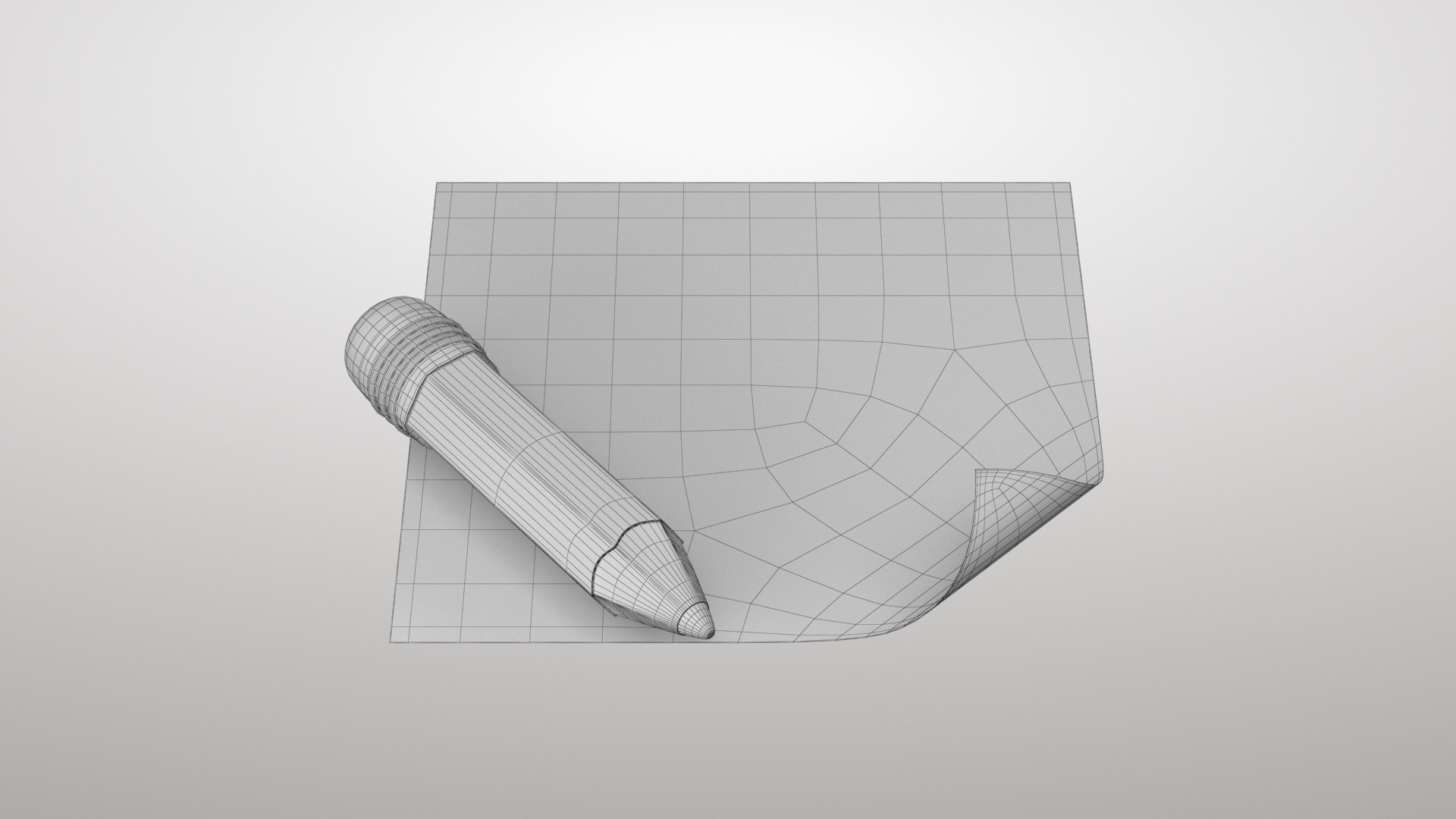 3D Model Sticky Note With Pencil PBR - TurboSquid 2131080