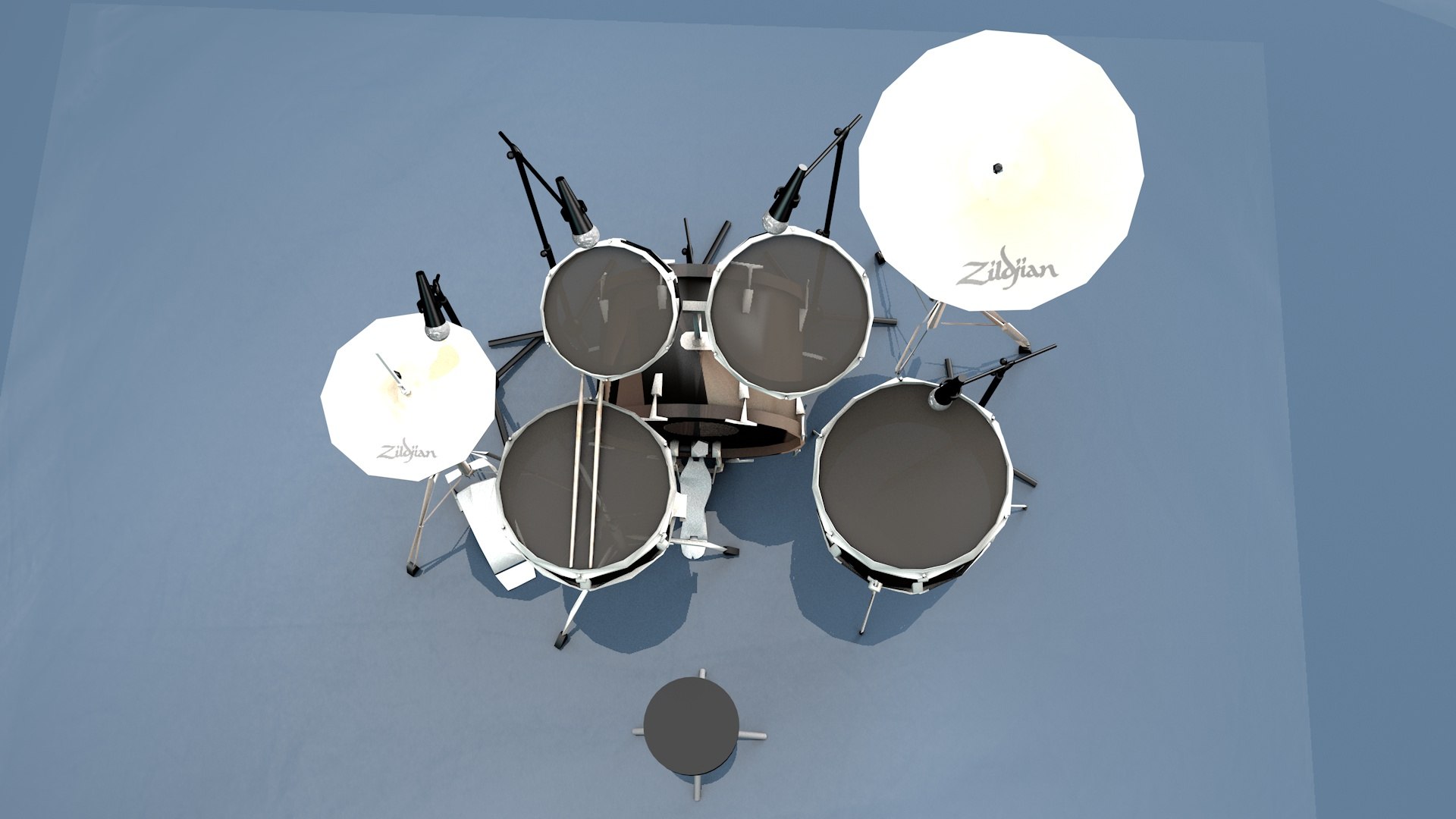 3d Drum Kit Model