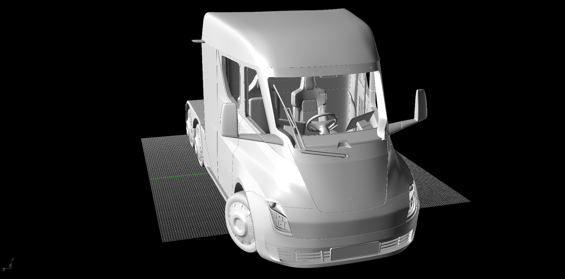 3D Tesla Semi Model - TurboSquid 1363299