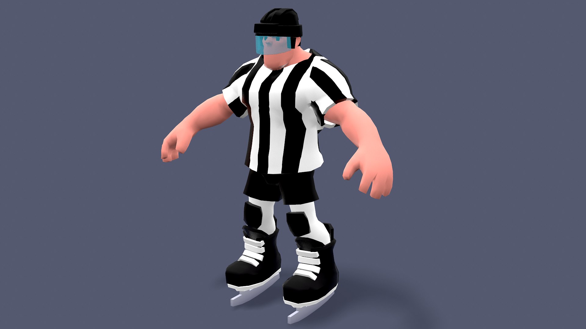 Cartoon Hockey Referee 3D Model - TurboSquid 2101139