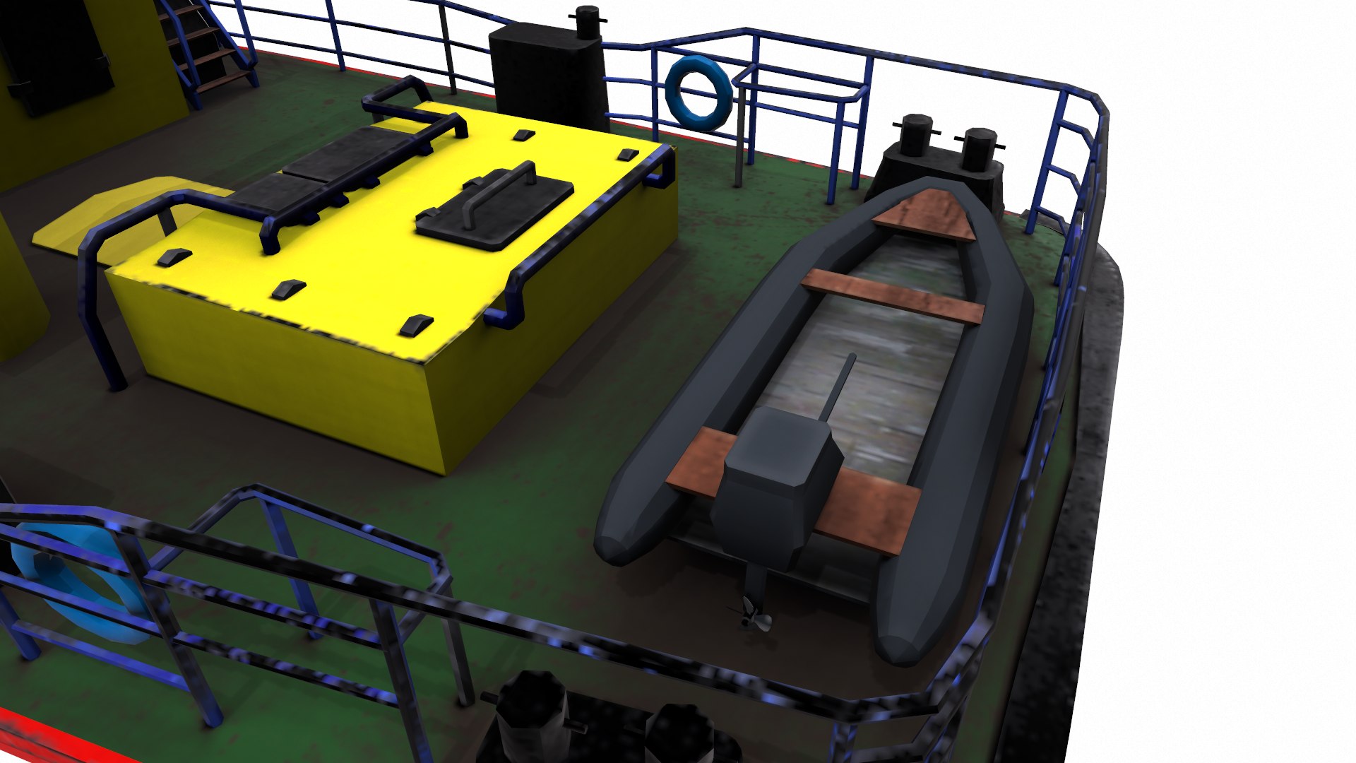 Tugboat Boat Pbr Model - TurboSquid 1537842