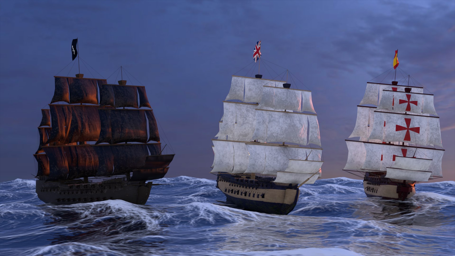 3D Pirate Cove - Sailing Ships Model - TurboSquid 2297692