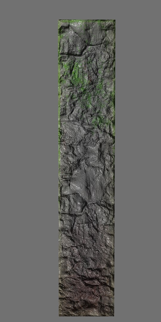 Mossy Stone Pillar Model - TurboSquid 1163570