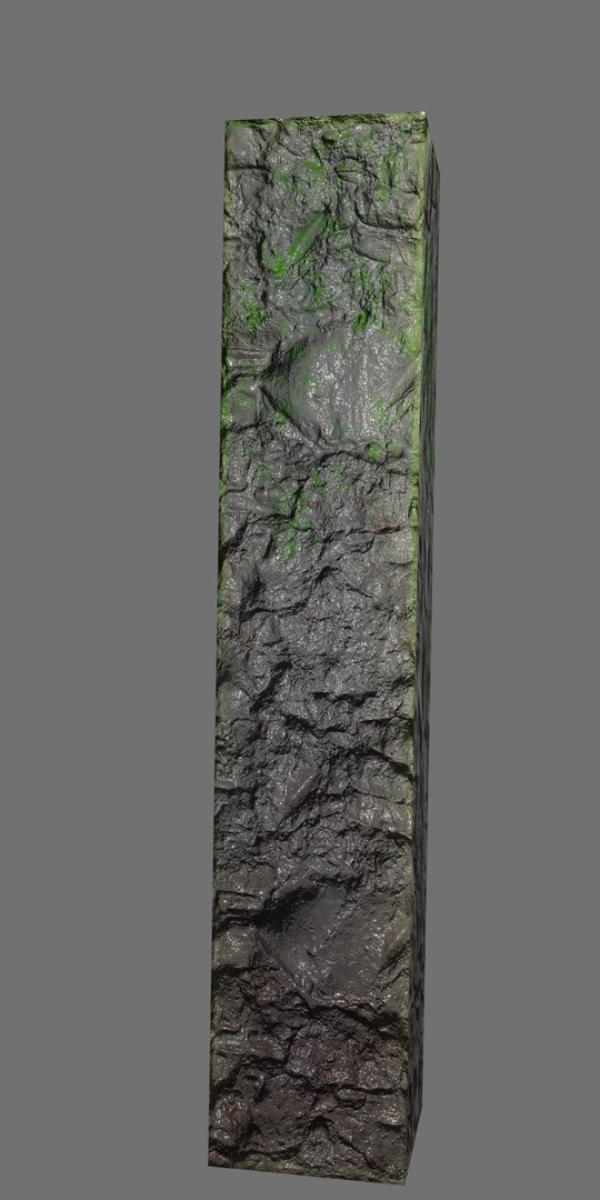 Mossy Stone Pillar Model - TurboSquid 1163570