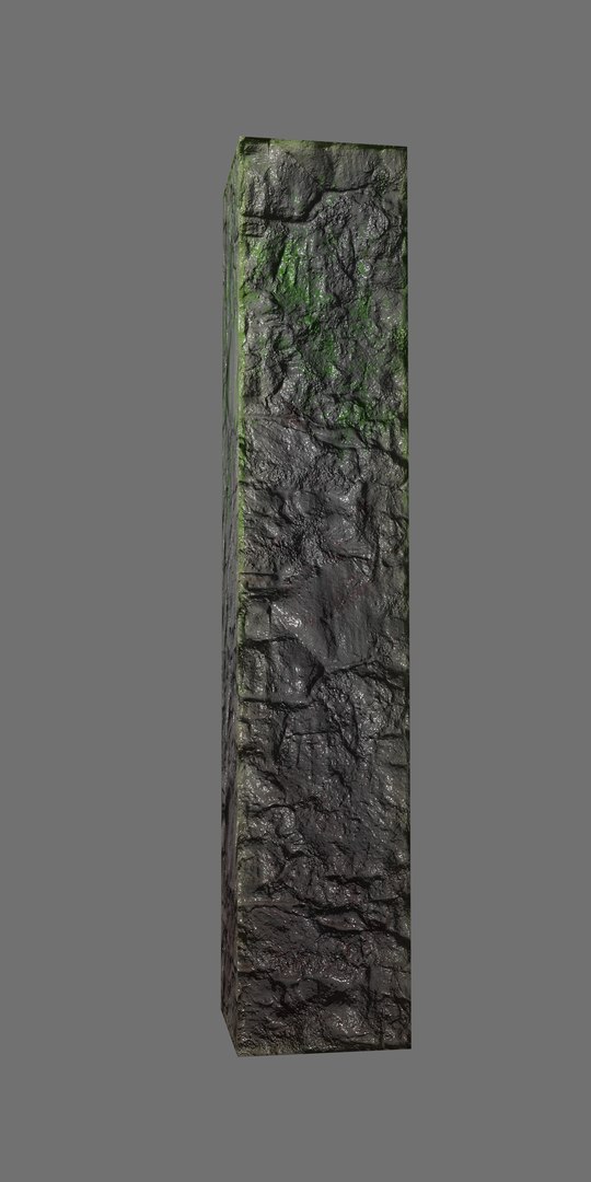 Mossy Stone Pillar Model - TurboSquid 1163570