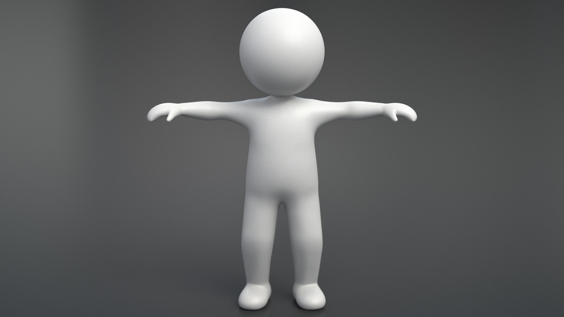 stickman 1 t-pose 3d max