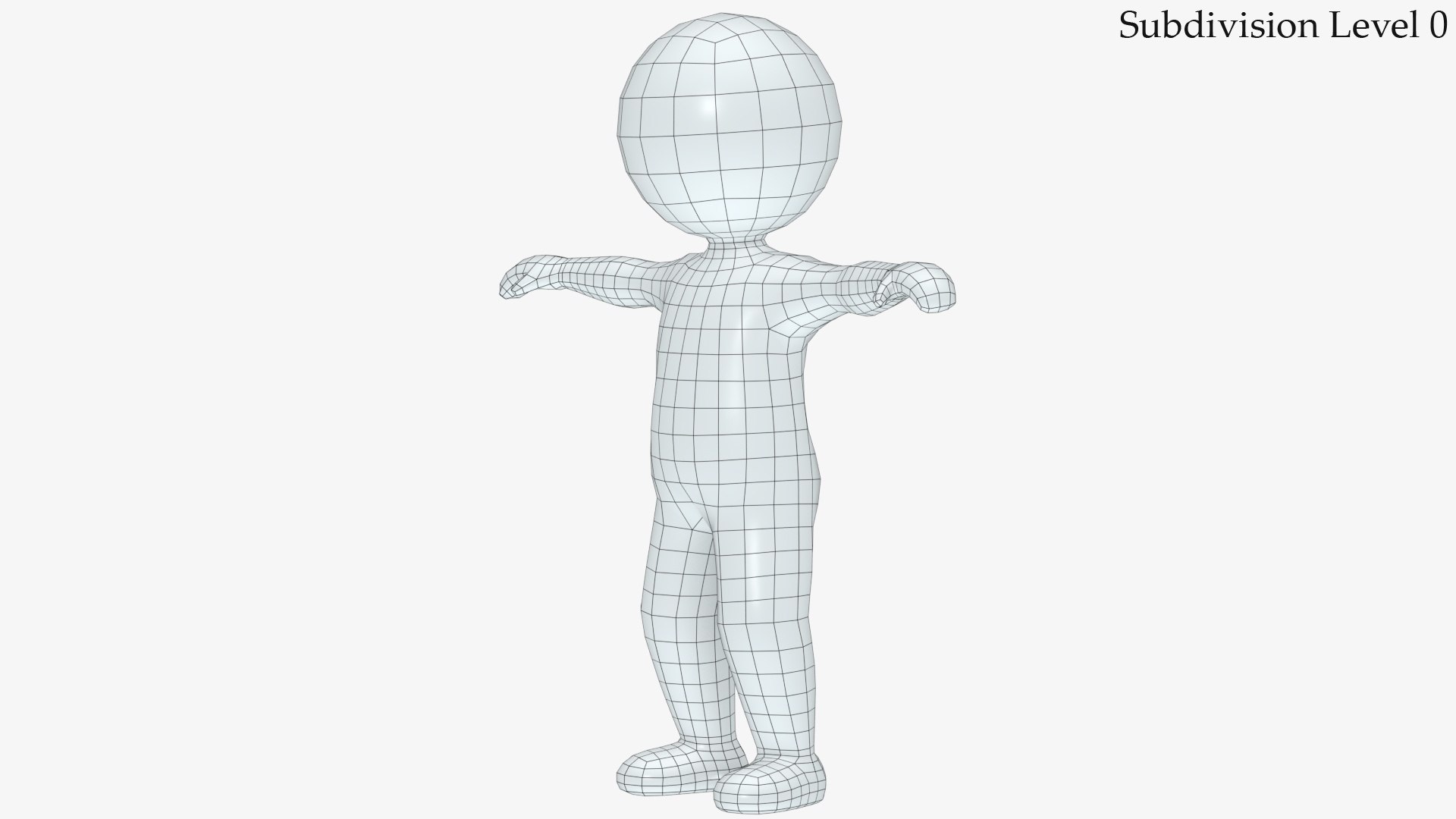 stickman 1 t-pose 3d max