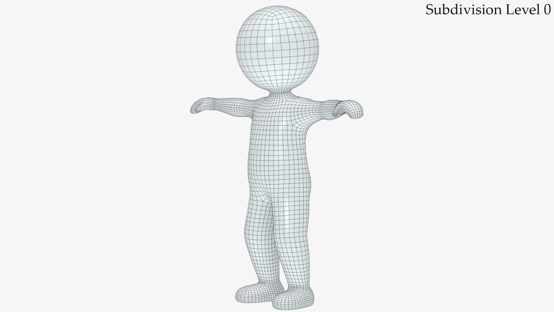 stickman 1 t-pose 3d max