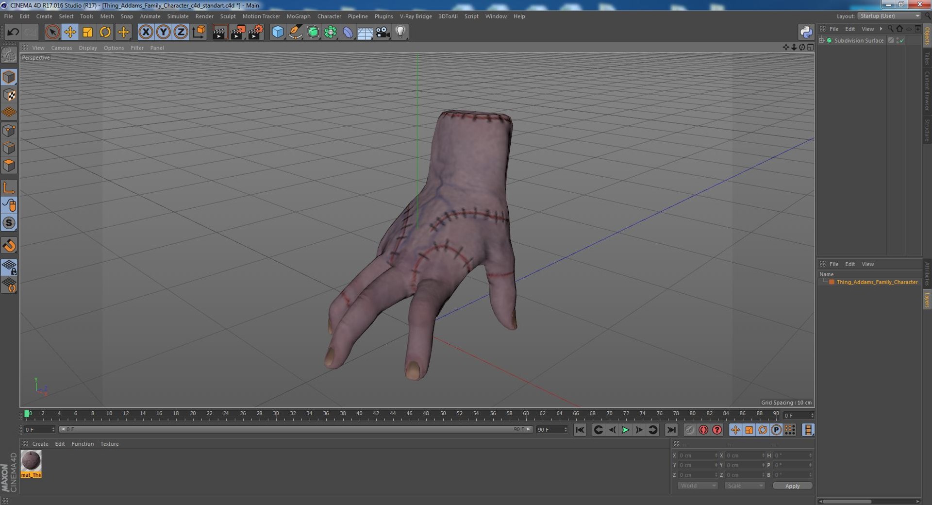 Thing Addams Family Character 3D - TurboSquid 2071686