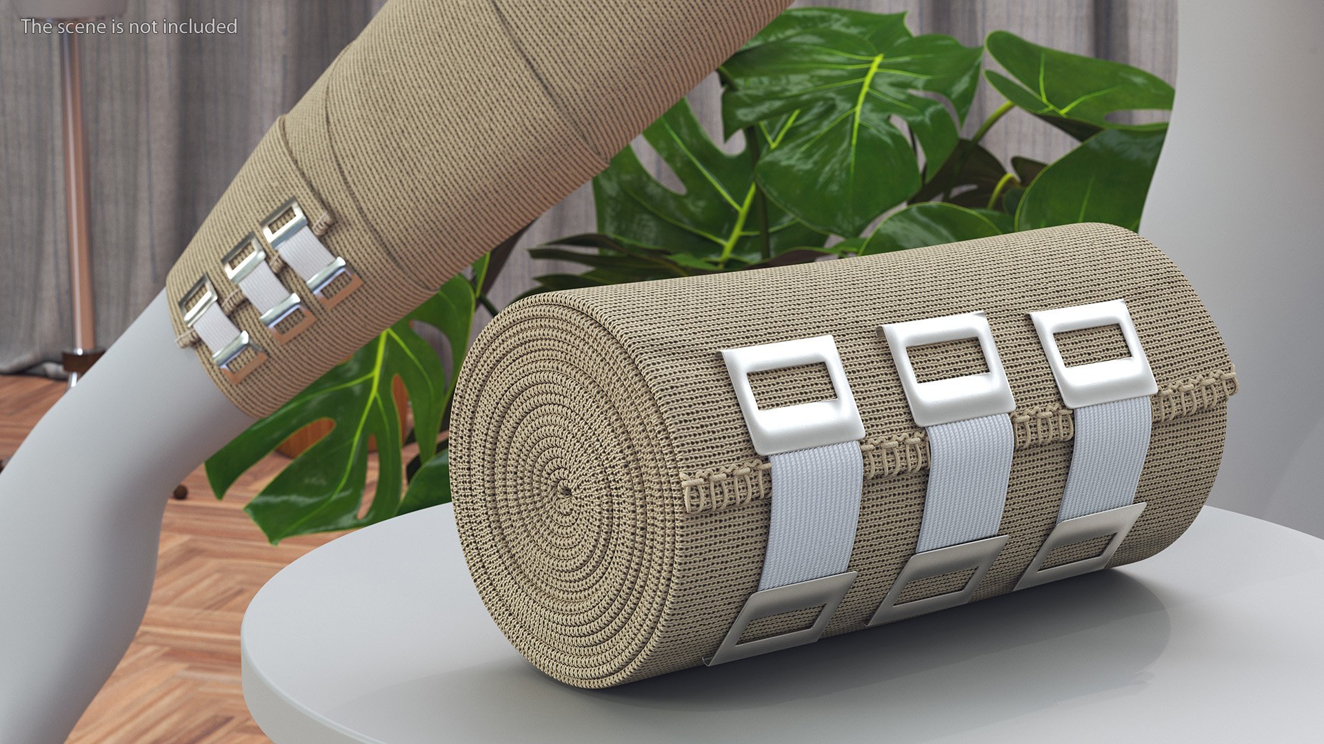 3D Rolled Elastic Bandage Beige With Clamps - TurboSquid 2225795