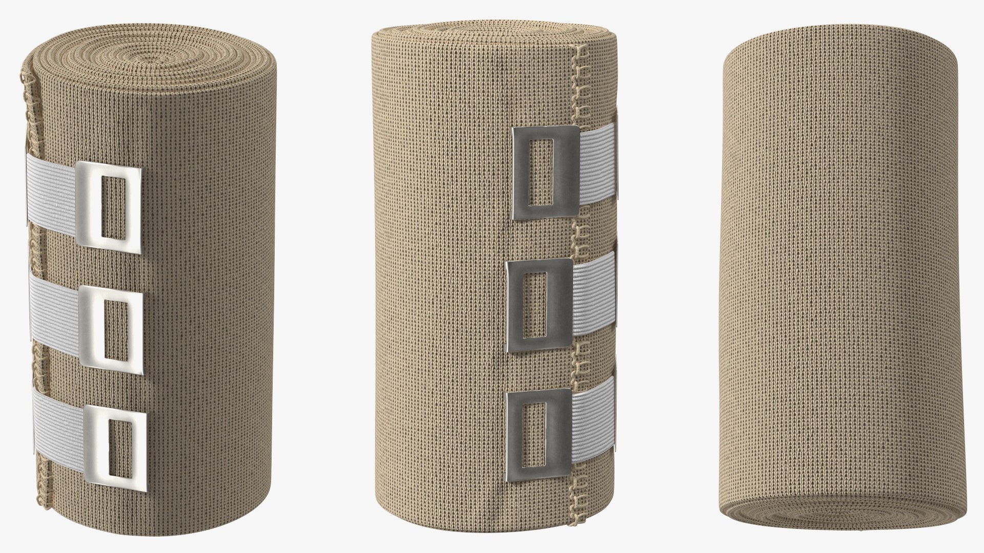 3D Rolled Elastic Bandage Beige With Clamps - TurboSquid 2225795