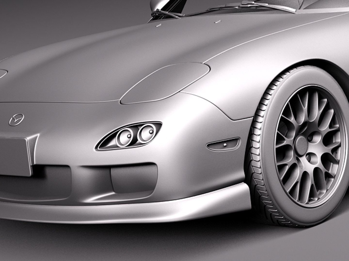 3d model mazda rx7 rx-7 sport coupe