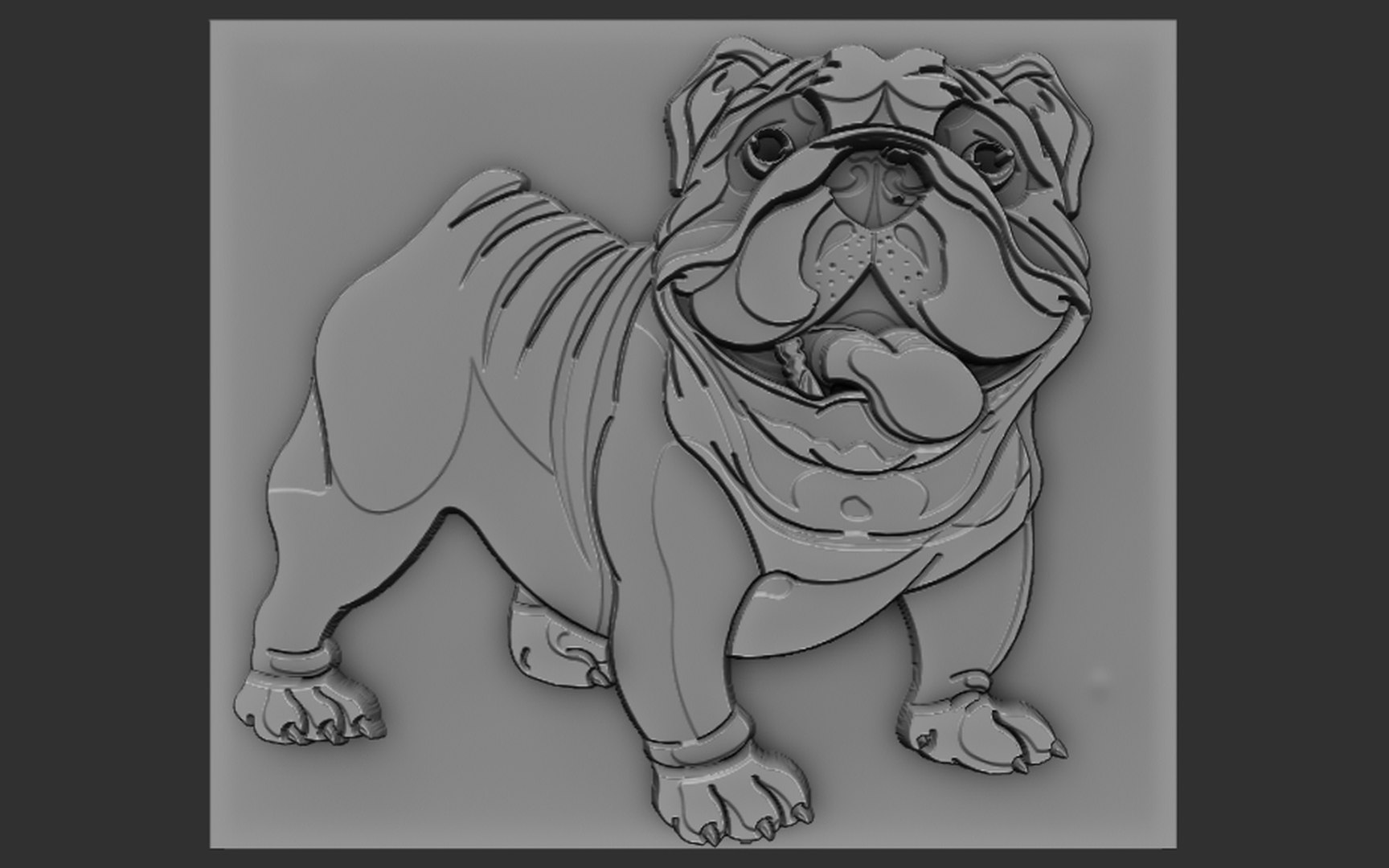 3D Dog Relief - TurboSquid 1807423