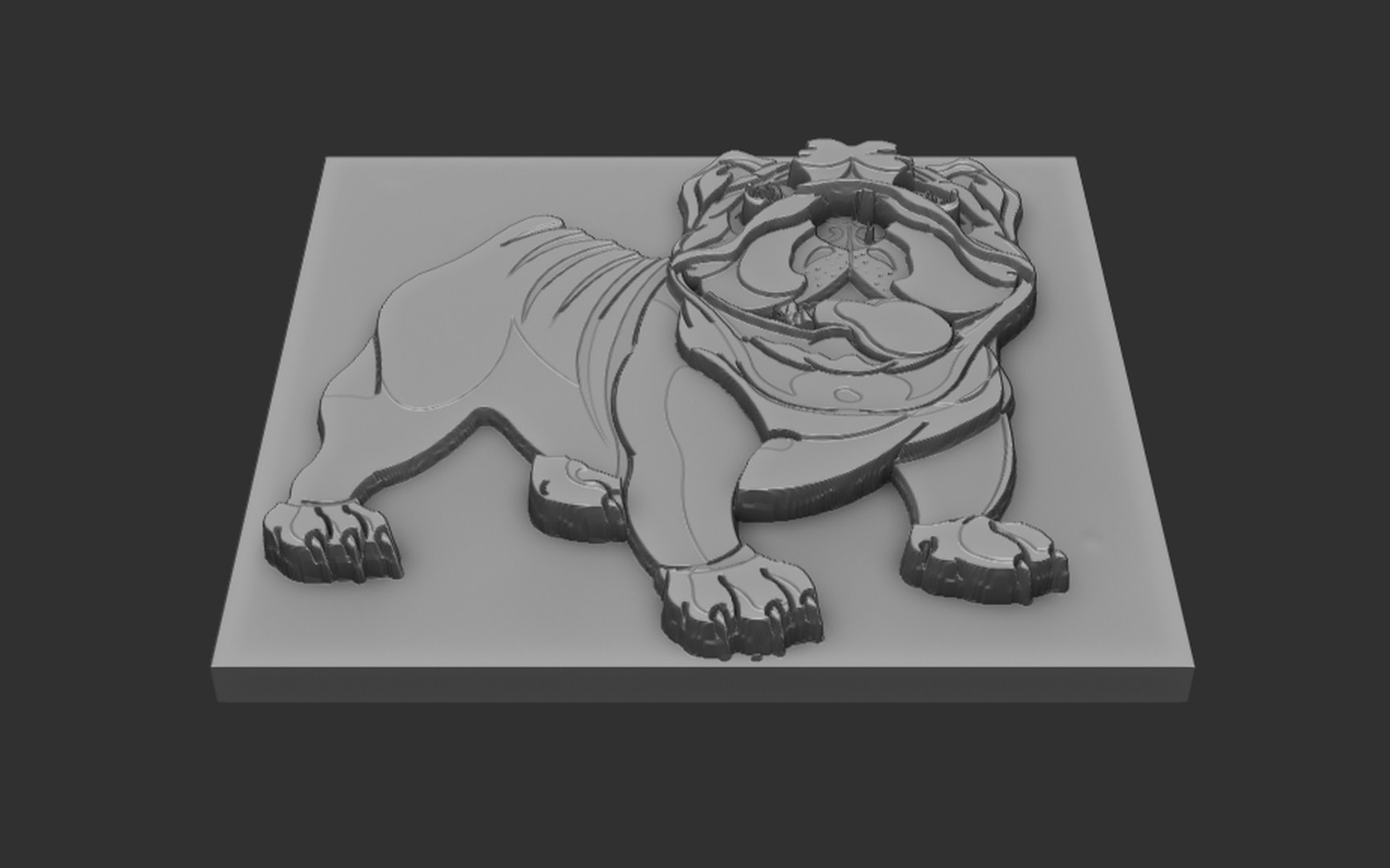 3D Dog Relief - TurboSquid 1807423