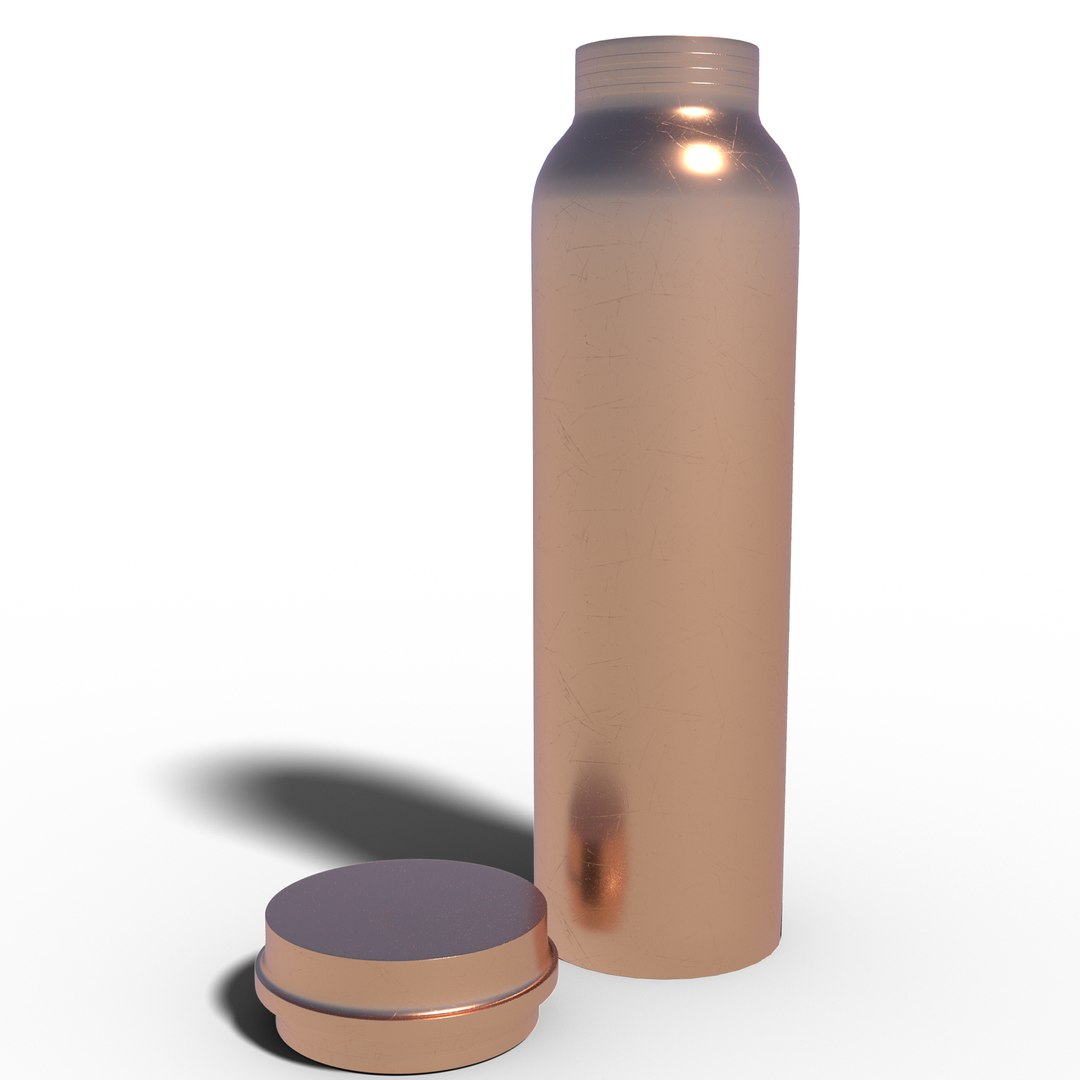3D Copper Water Bottle Model - TurboSquid 2089323