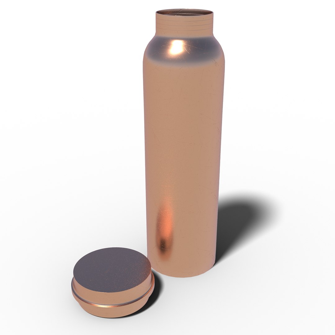 3D Copper Water Bottle Model - TurboSquid 2089323