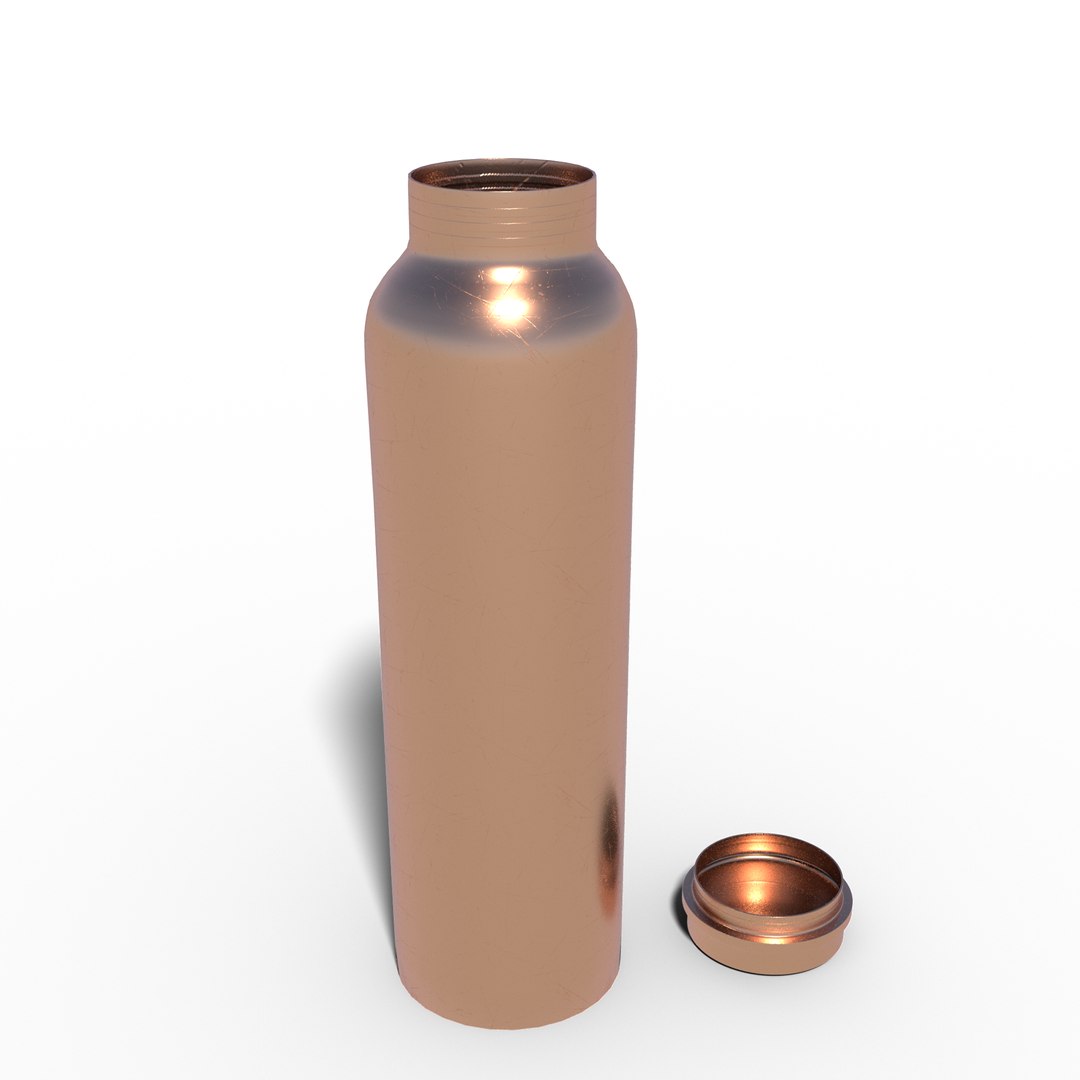 3D Copper Water Bottle Model - TurboSquid 2089323
