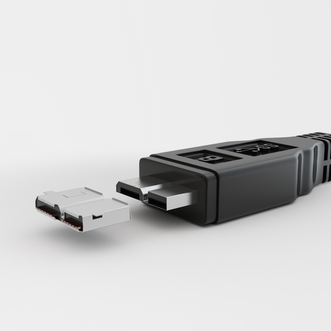 3d Model Usb Micro B
