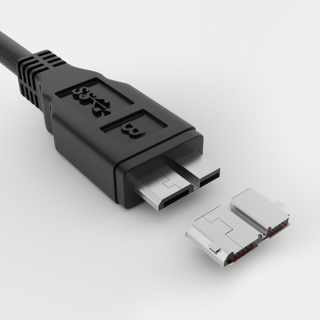 3d Model Usb Micro B
