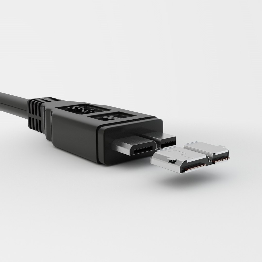 3d Model Usb Micro B
