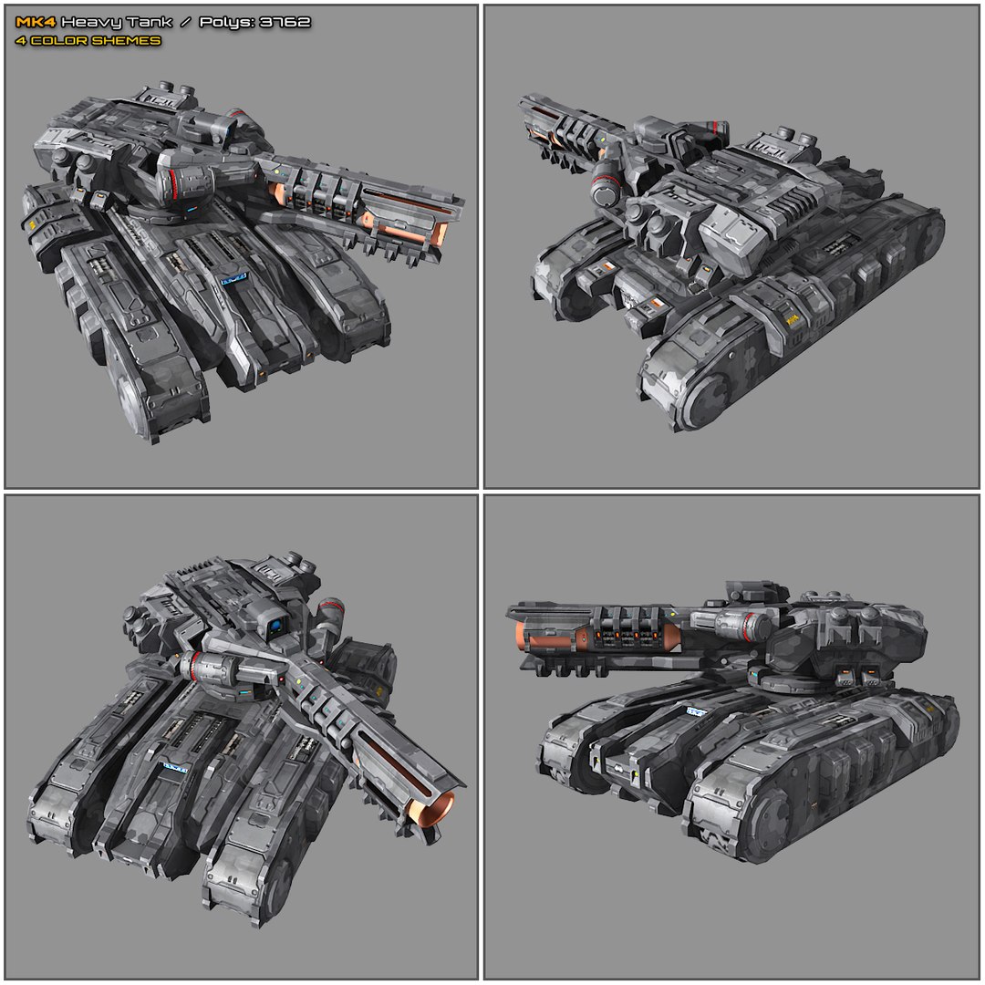 Scifi Heavy Tank Mk4 3D Model - TurboSquid 1274409
