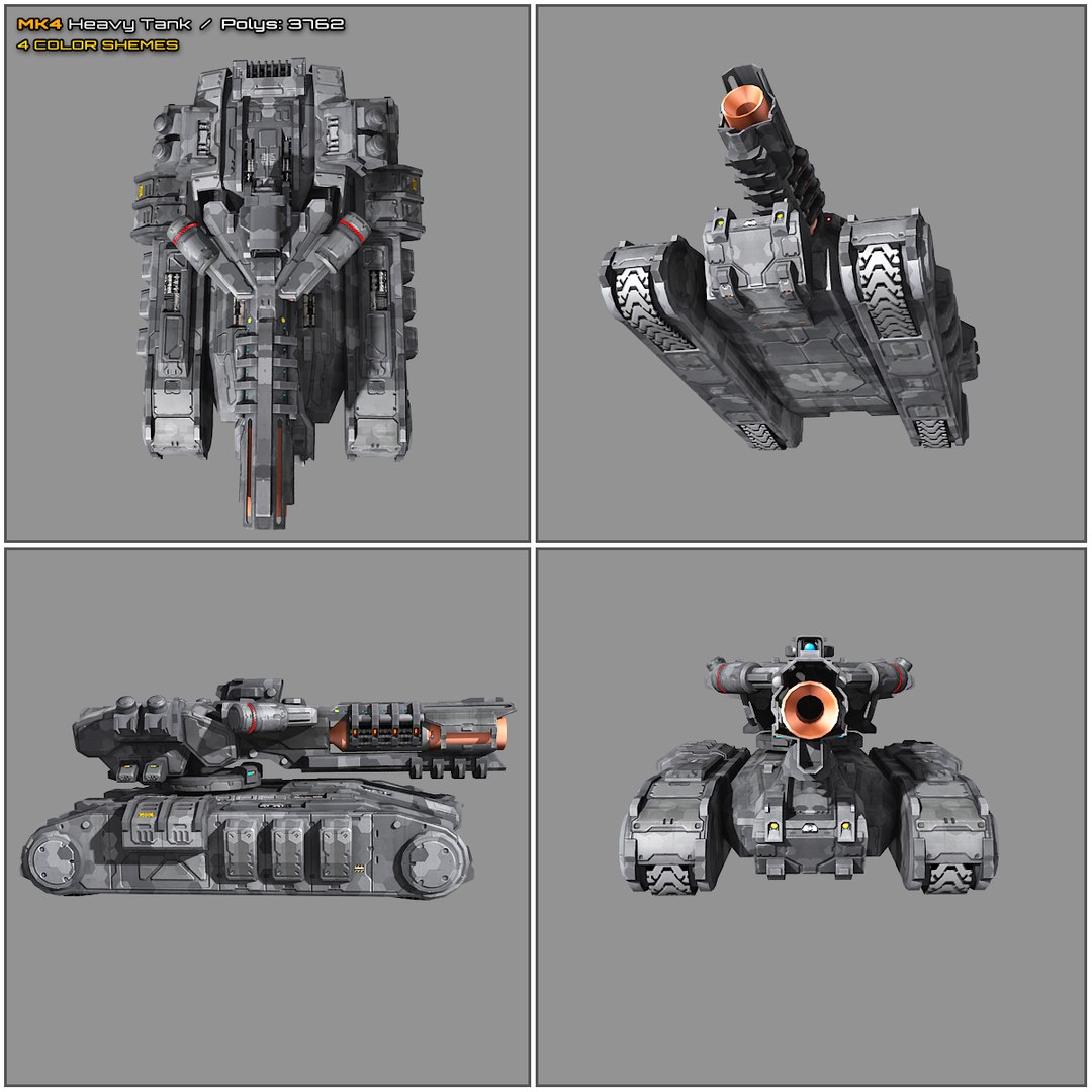 Scifi Heavy Tank Mk4 3D Model - TurboSquid 1274409