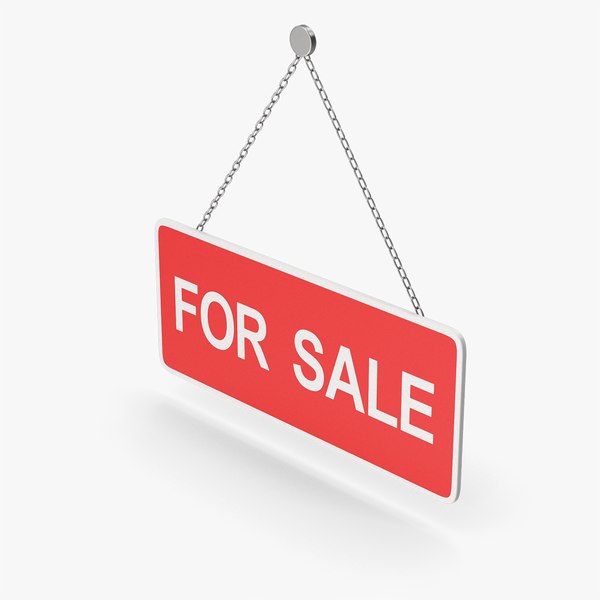 Red For Sale Hanging Sign 3D model - TurboSquid 2001615