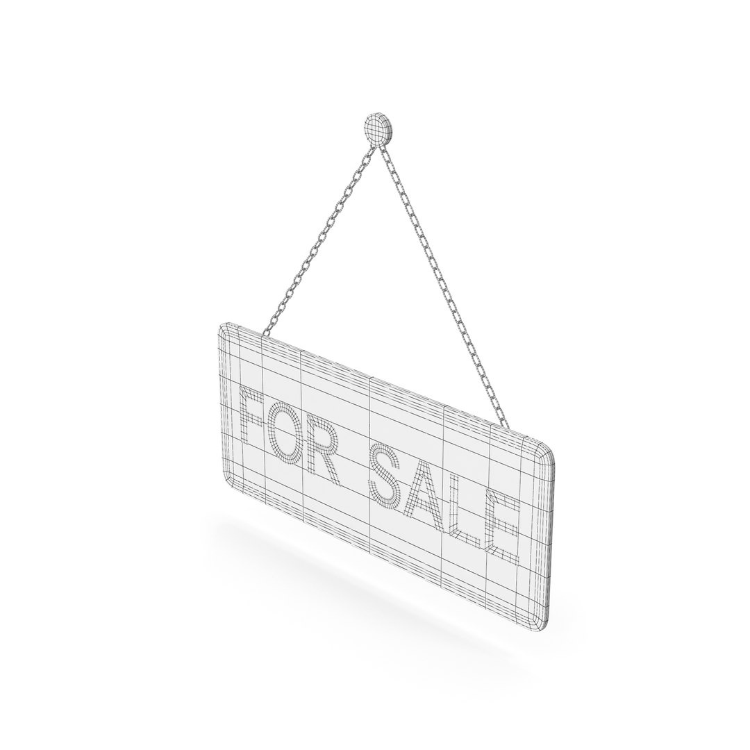 For Sale Hanging Sign 3D Model - TurboSquid 2001615