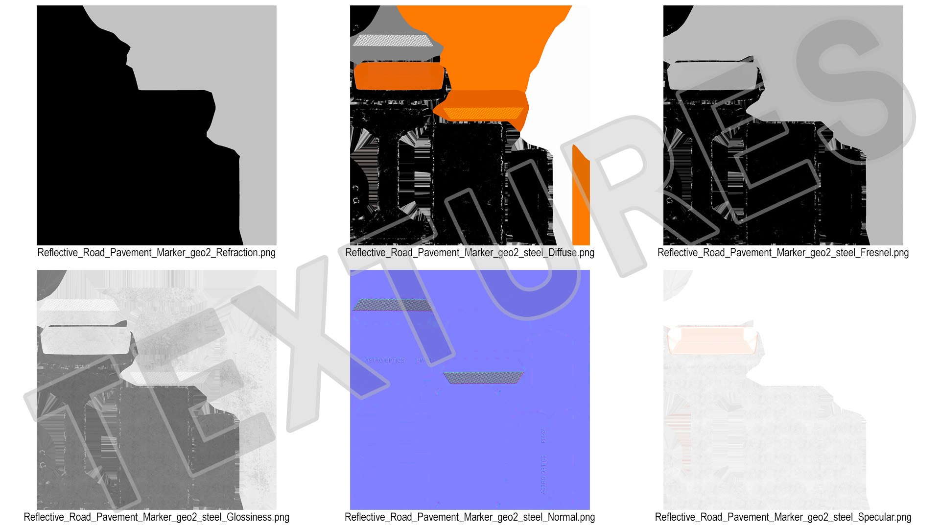 3D Aluminum Raised Pavement Marker Model - TurboSquid 2068416