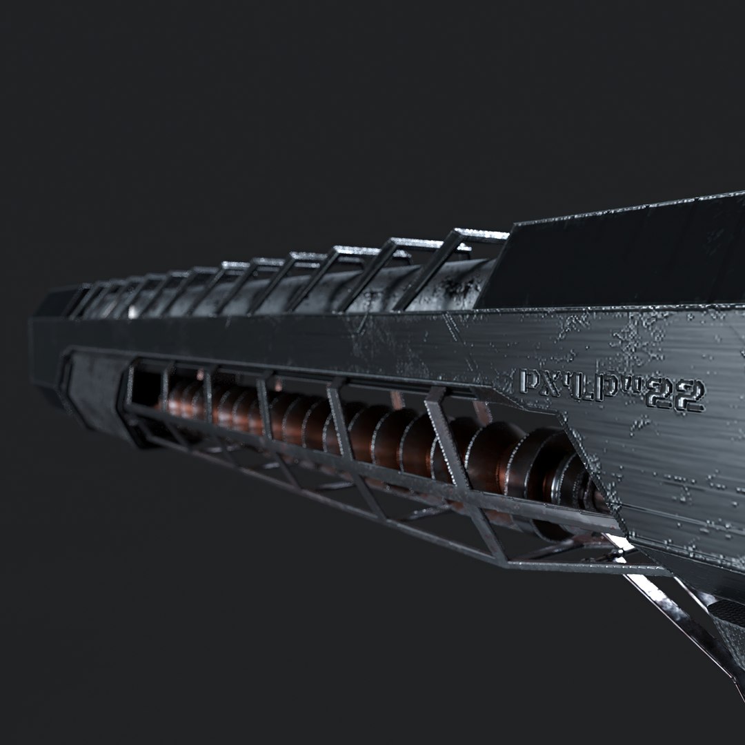 3D Sci-fi Teslapunk Shotgun - TurboSquid 2003023
