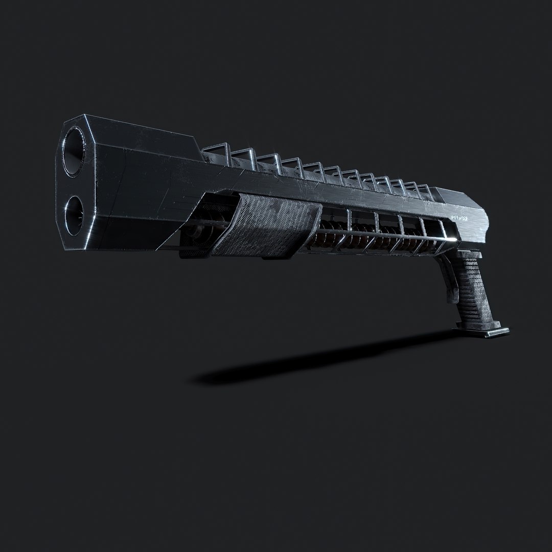 3D Sci-fi Teslapunk Shotgun - TurboSquid 2003023
