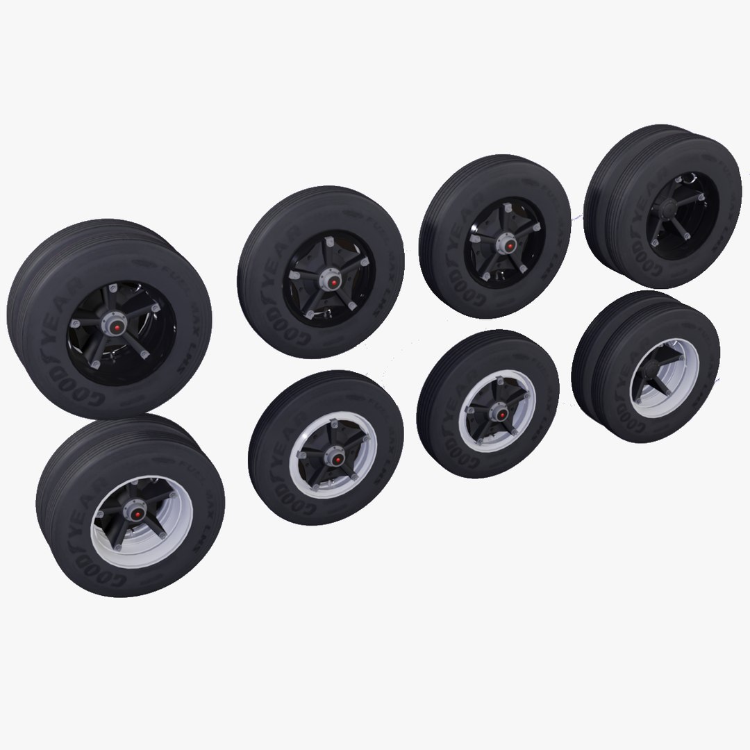 Semi Wheels Old Style Open 3D Model - TurboSquid 1793206