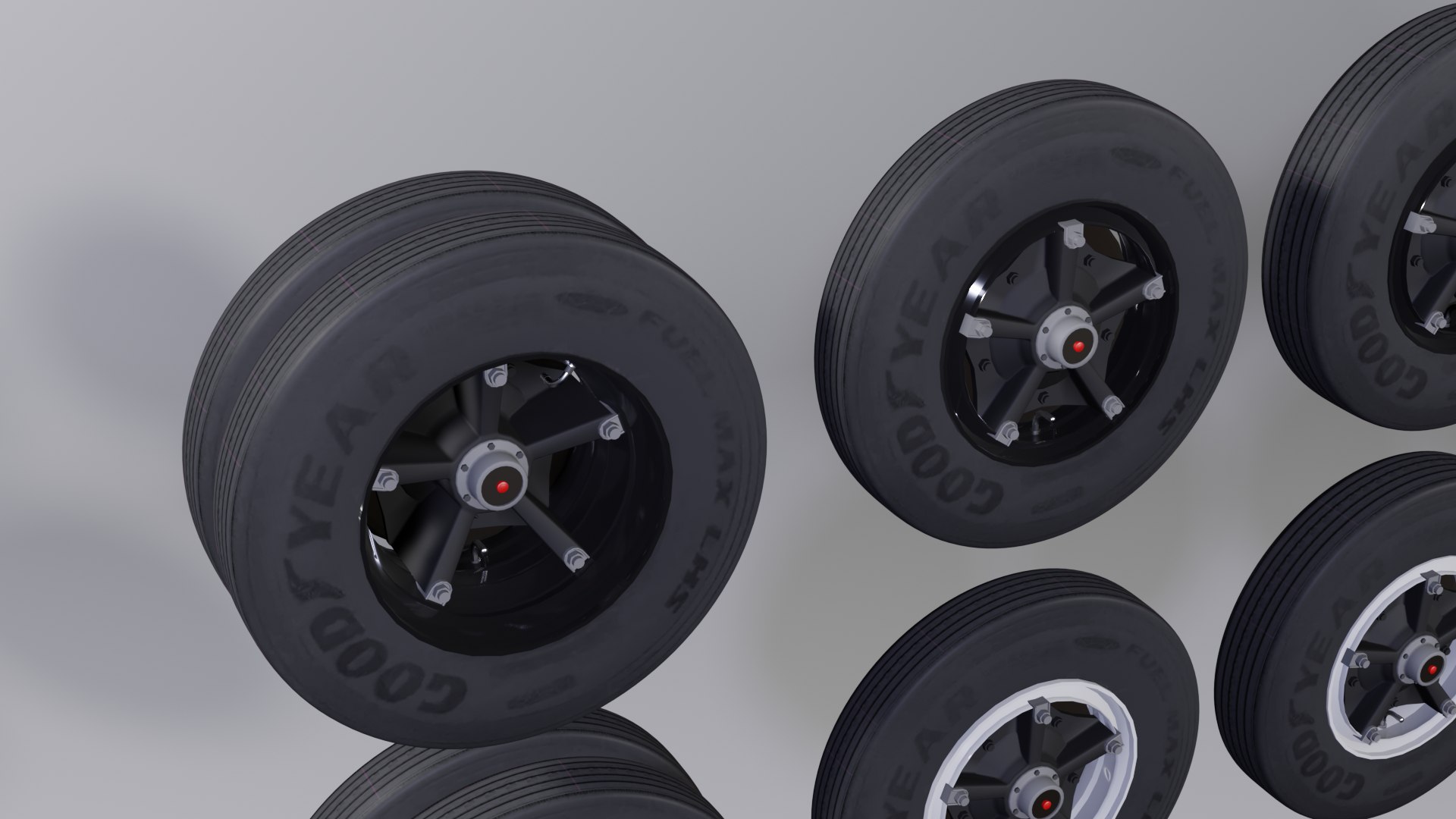Semi Wheels Old Style Open 3D Model - TurboSquid 1793206