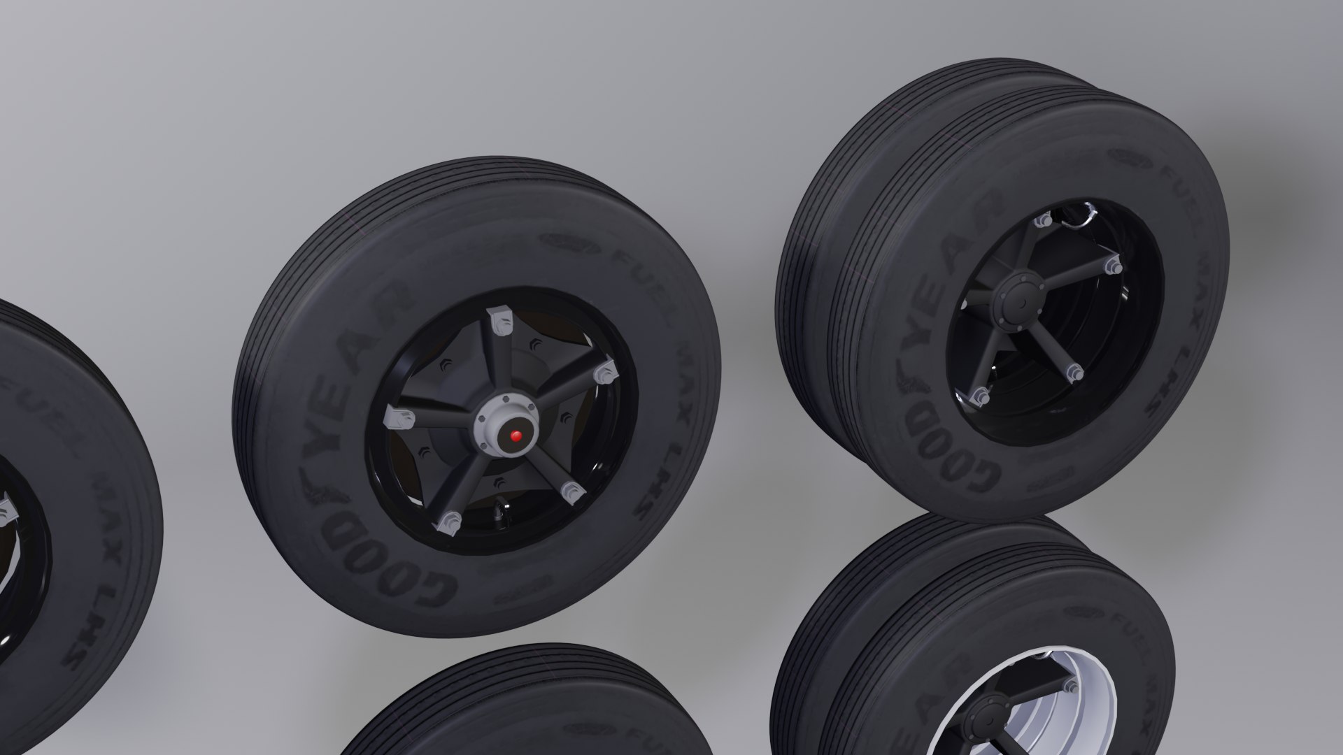 Semi Wheels Old Style Open 3D Model - TurboSquid 1793206