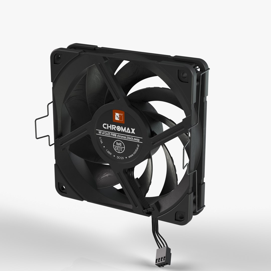Noctua NH-U12A Chromax Black 3D Model - TurboSquid 2120488