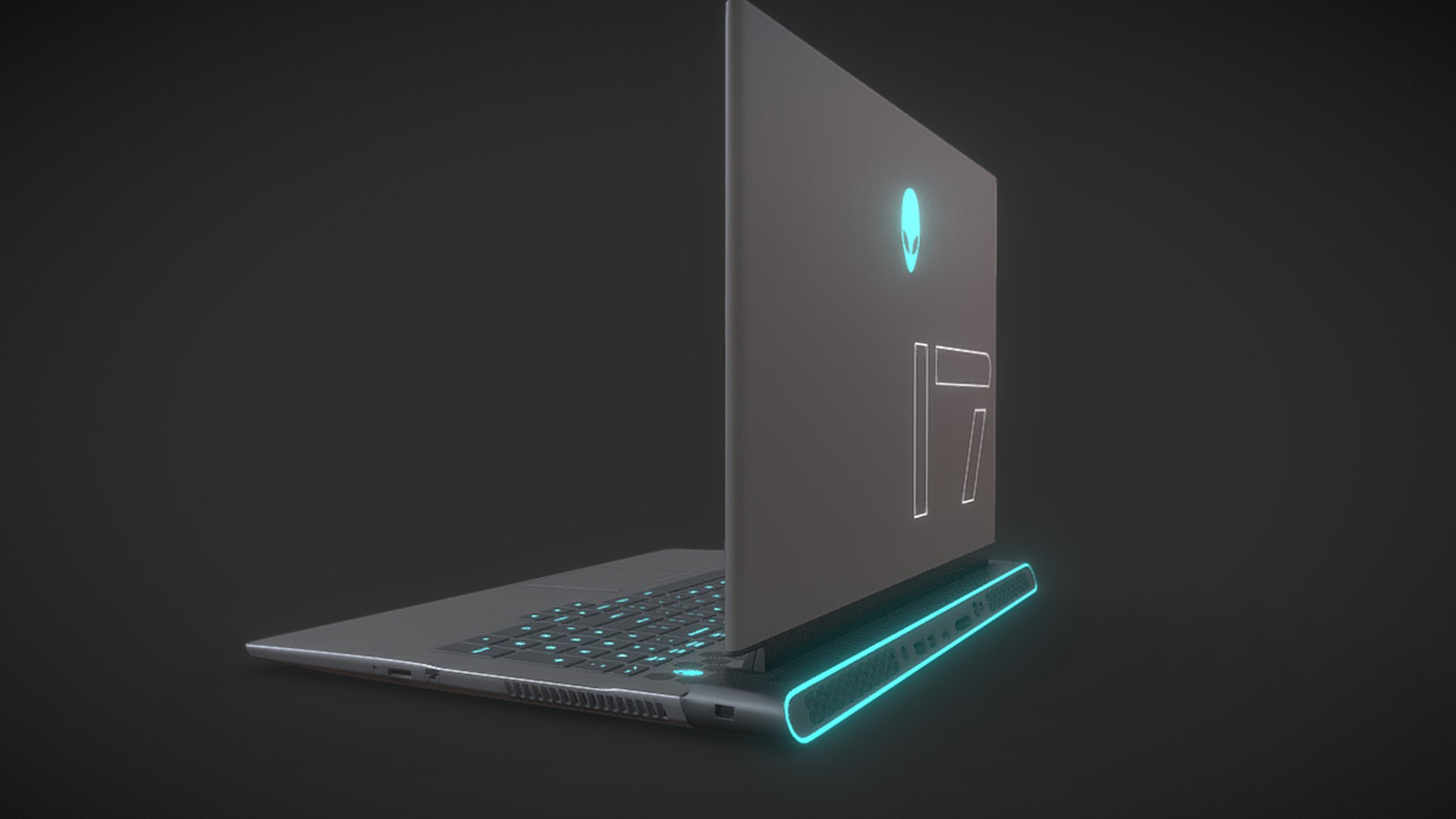 Gaming Laptop - Dell Alienware M17 3D - TurboSquid 2167688