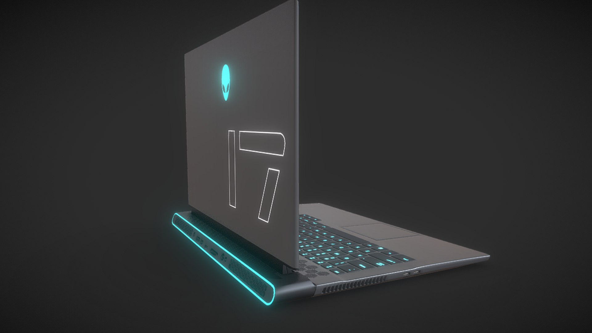 Gaming Laptop - Dell Alienware M17 3D - TurboSquid 2167688