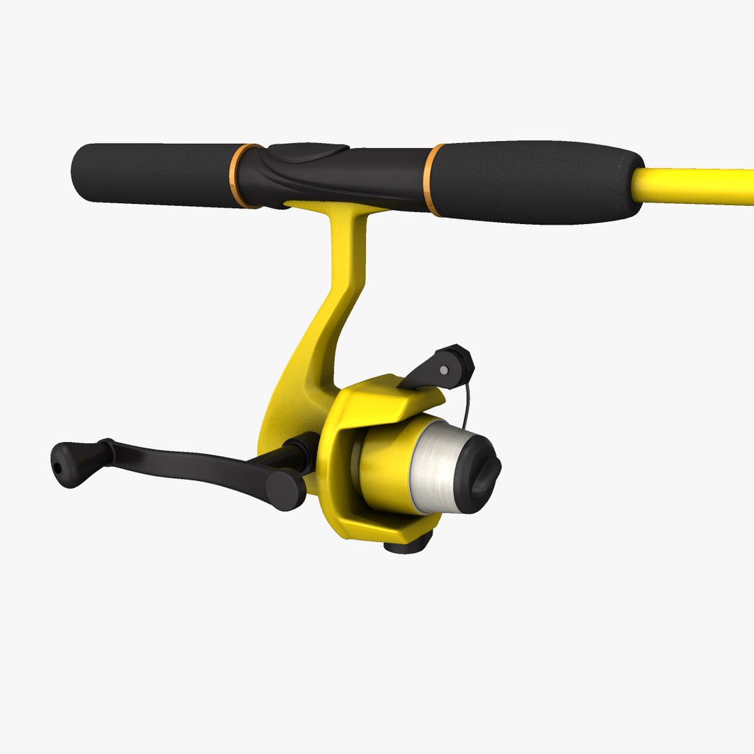fishing pole 3d obj