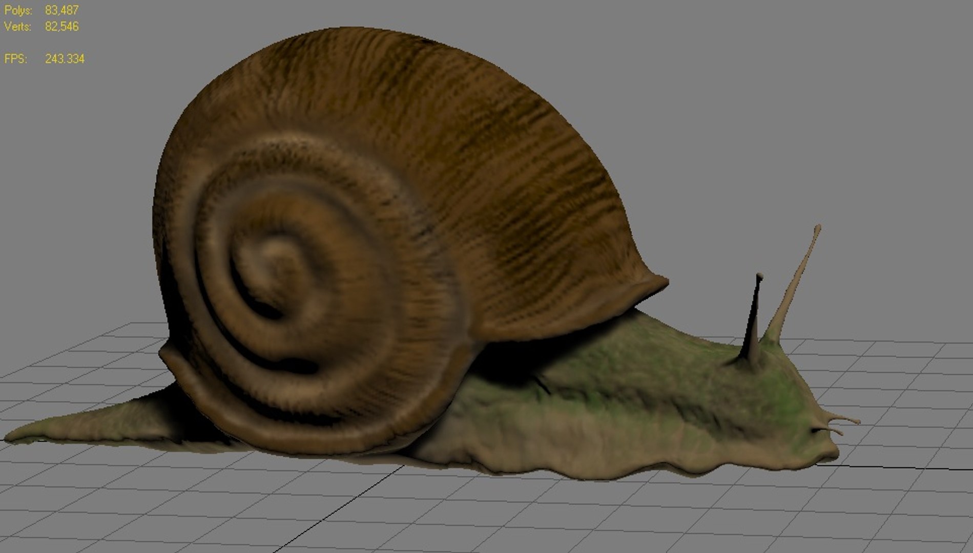 3d Rigged Snail Cartoon Animation
