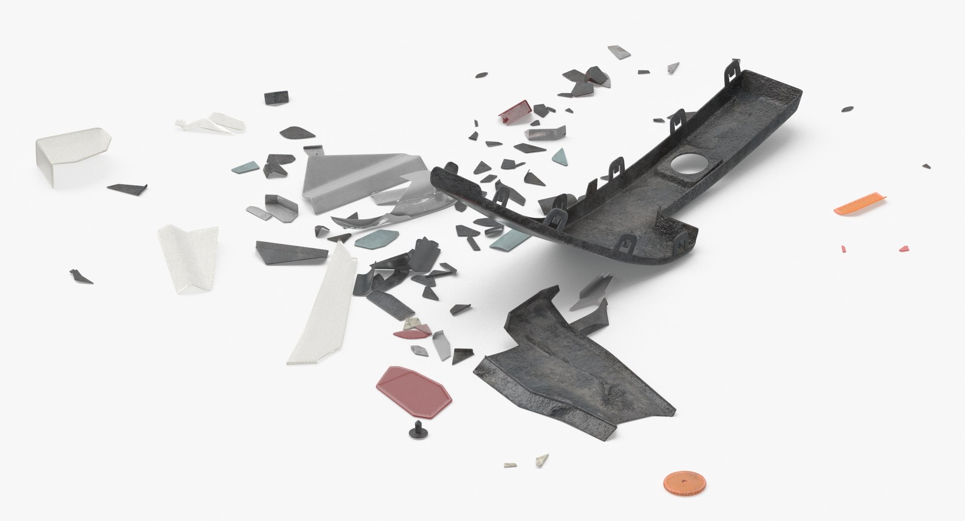 Damaged Car Pieces 3D Model - TurboSquid 1869090