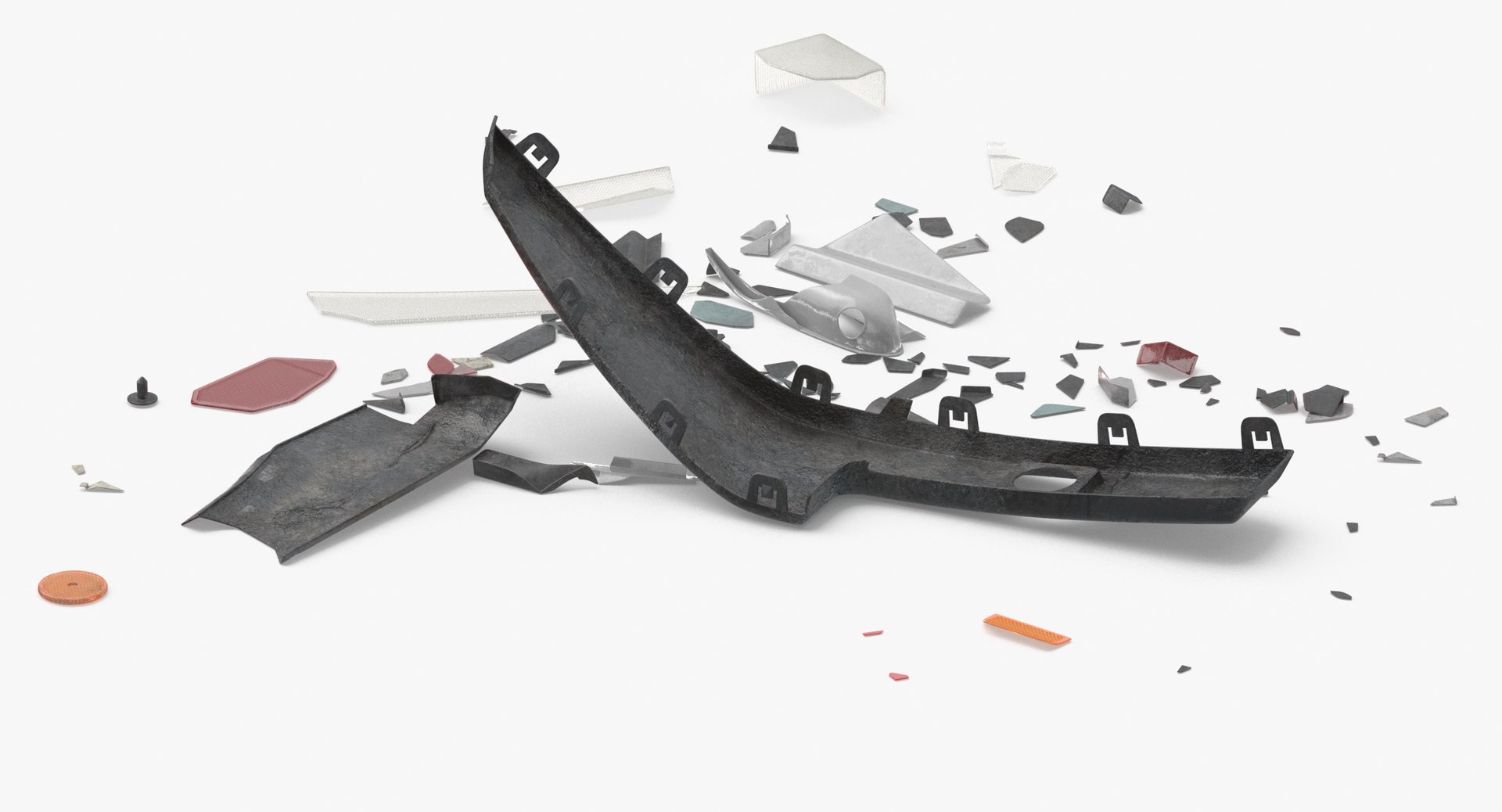 Damaged Car Pieces 3D Model - TurboSquid 1869090