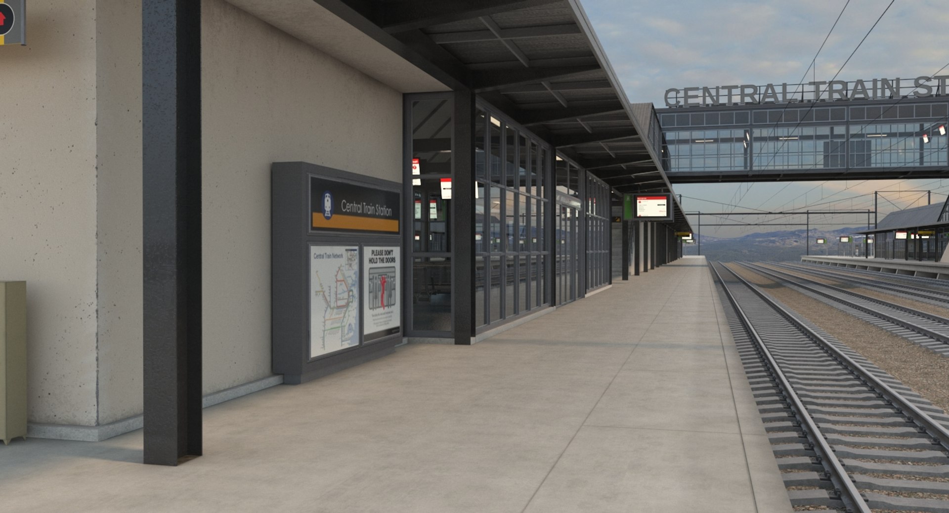 3D Model Train Station - TurboSquid 1350856