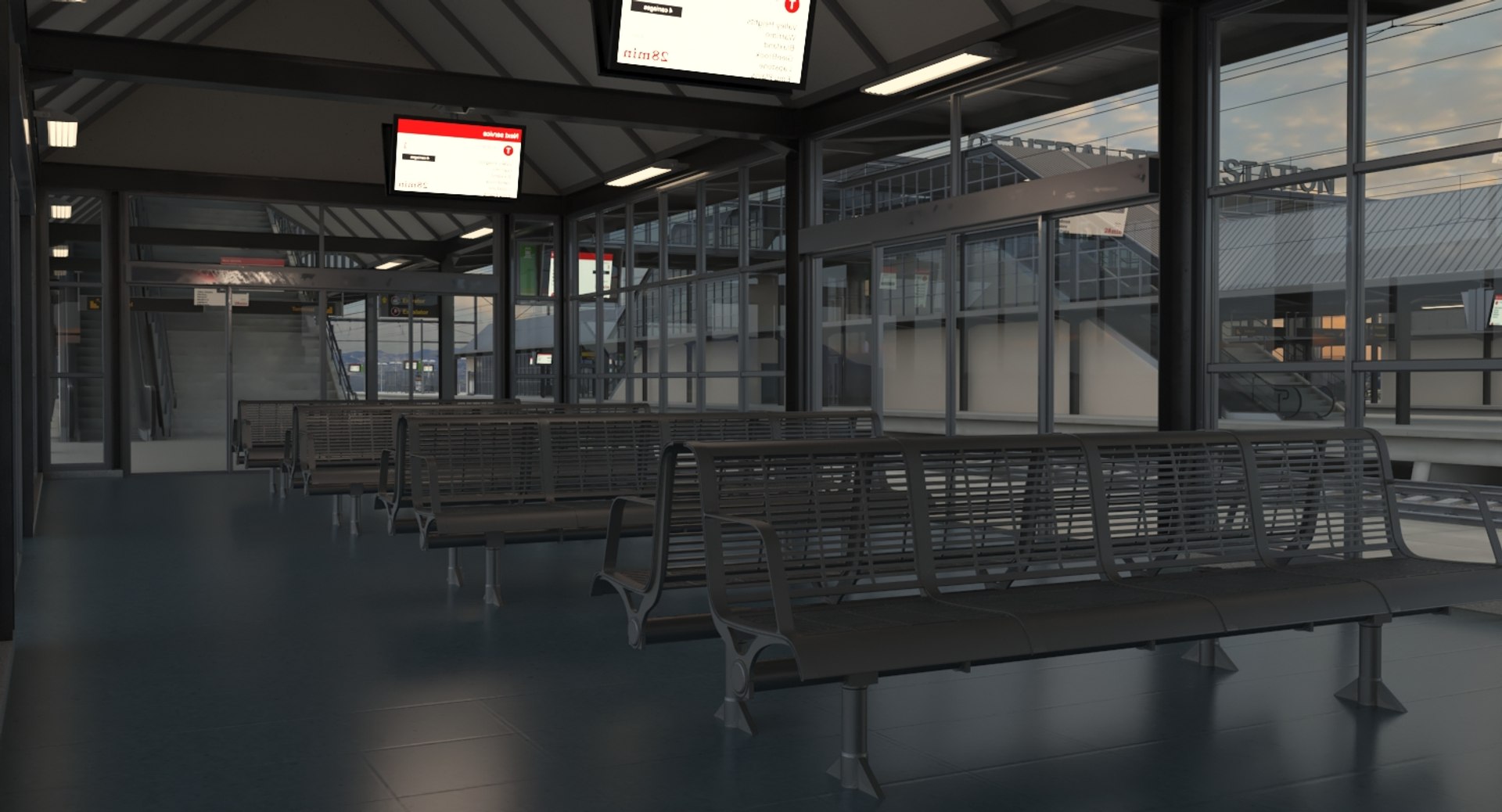 3D Model Train Station - TurboSquid 1350856