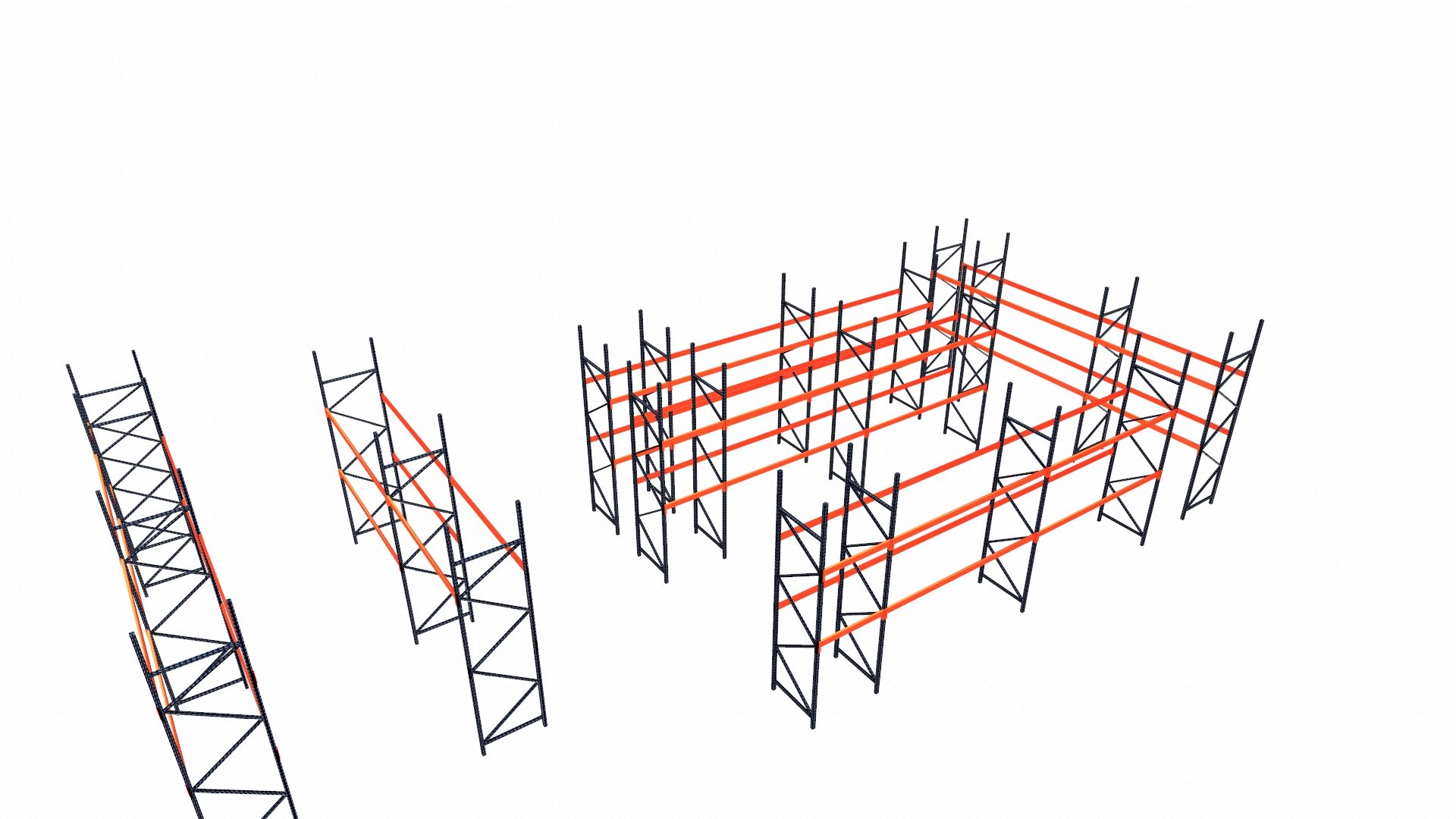 3D Model Pallet Rack System - TurboSquid 2338294
