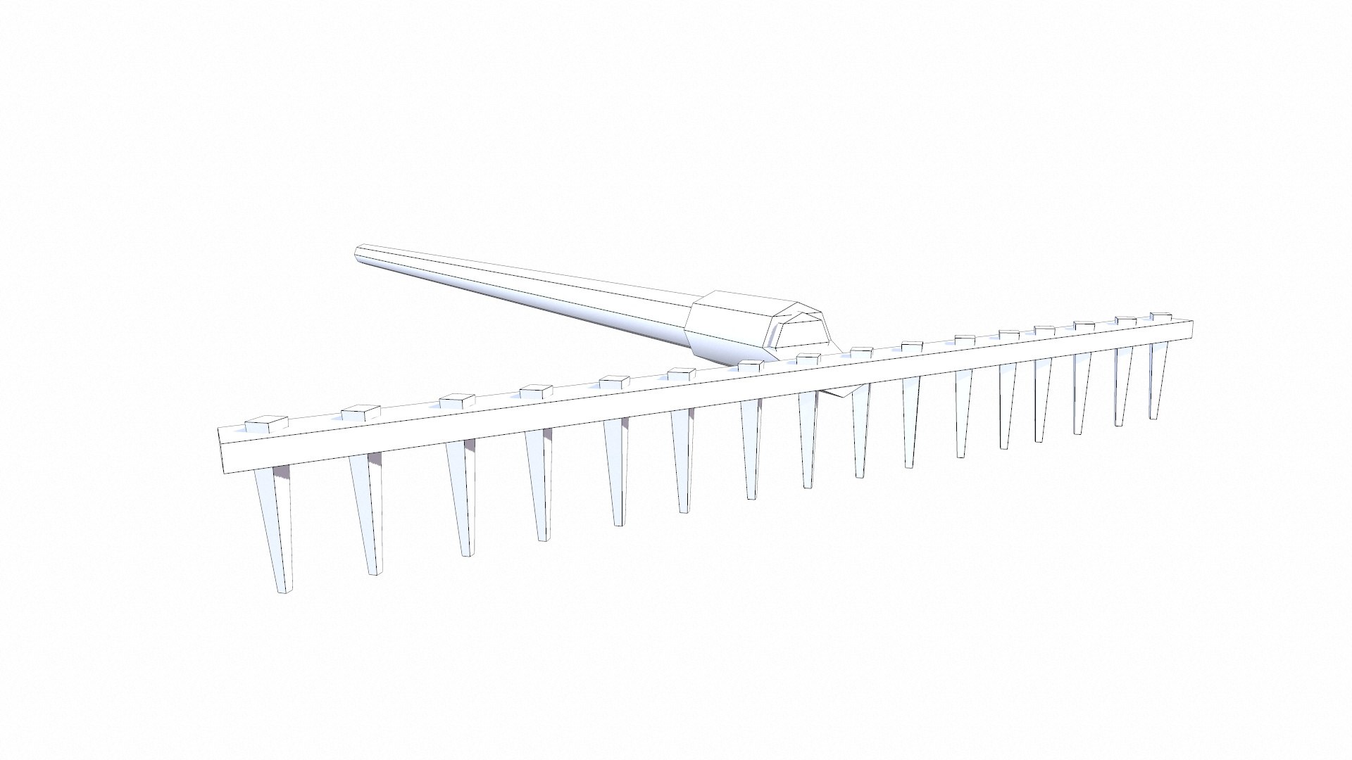 3D Rake Gardening Tool Model - TurboSquid 2324174